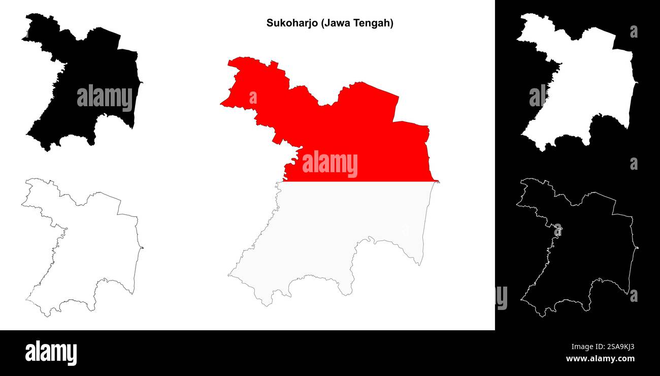 Jawa tengah outline map hi-res stock photography and images - Alamy