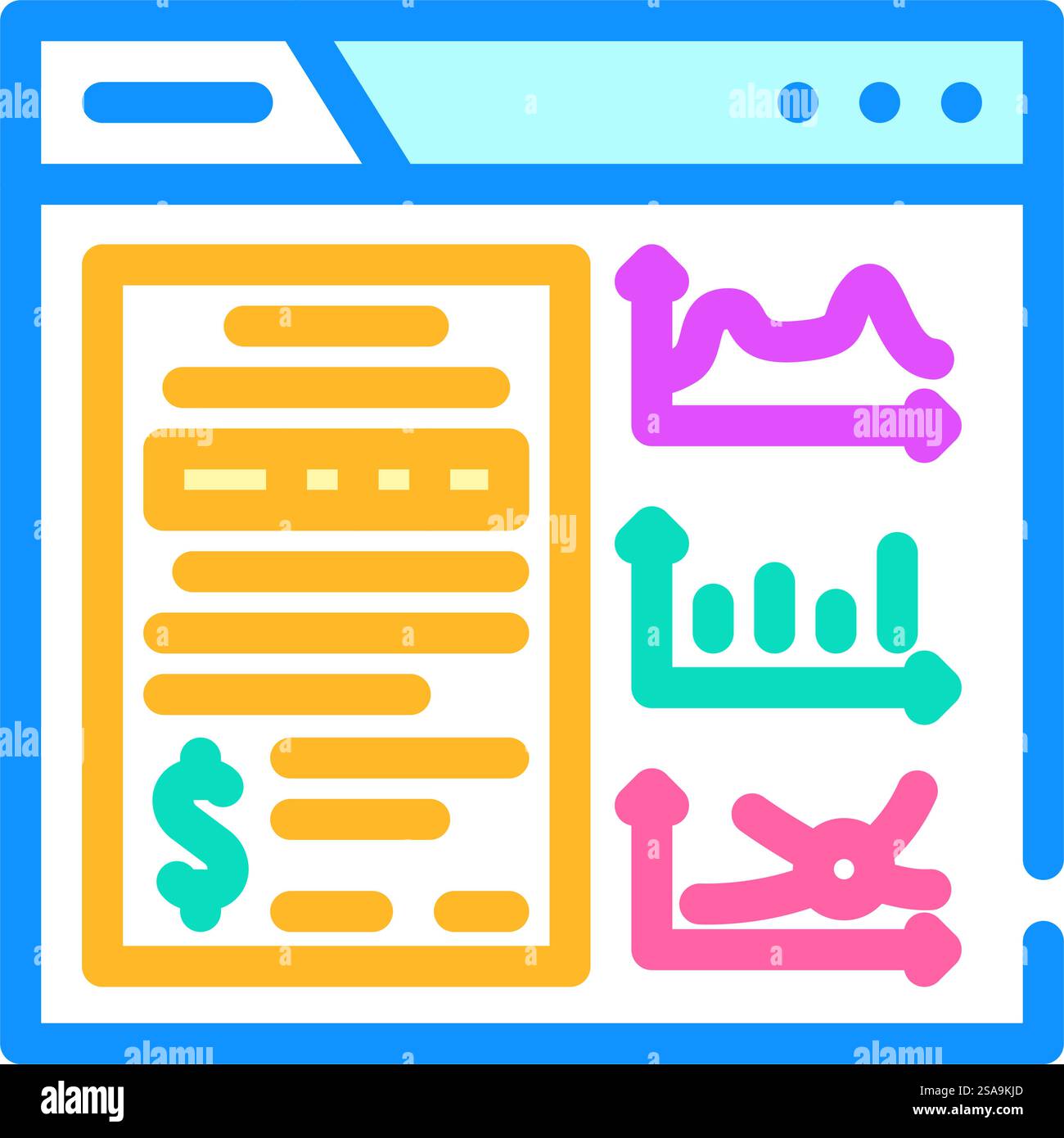 business intelligence process color icon vector. business intelligence ...