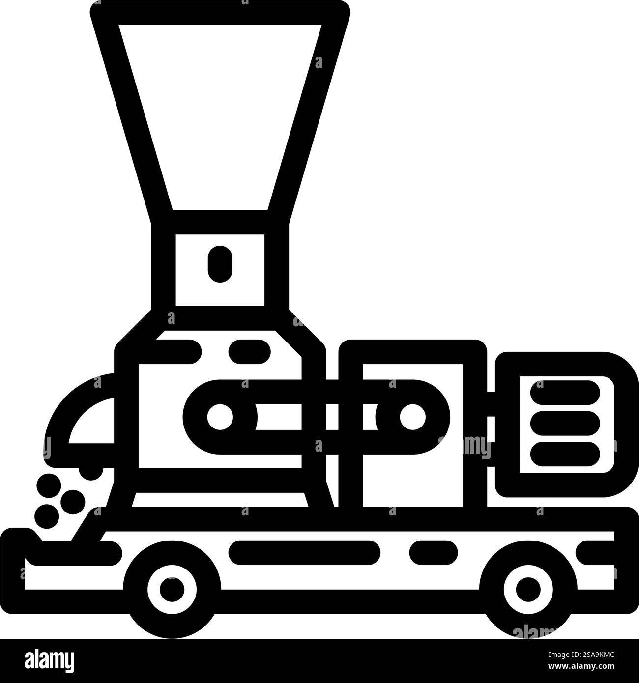 pellet mill wood pellets line icon vector. pellet mill wood pellets ...