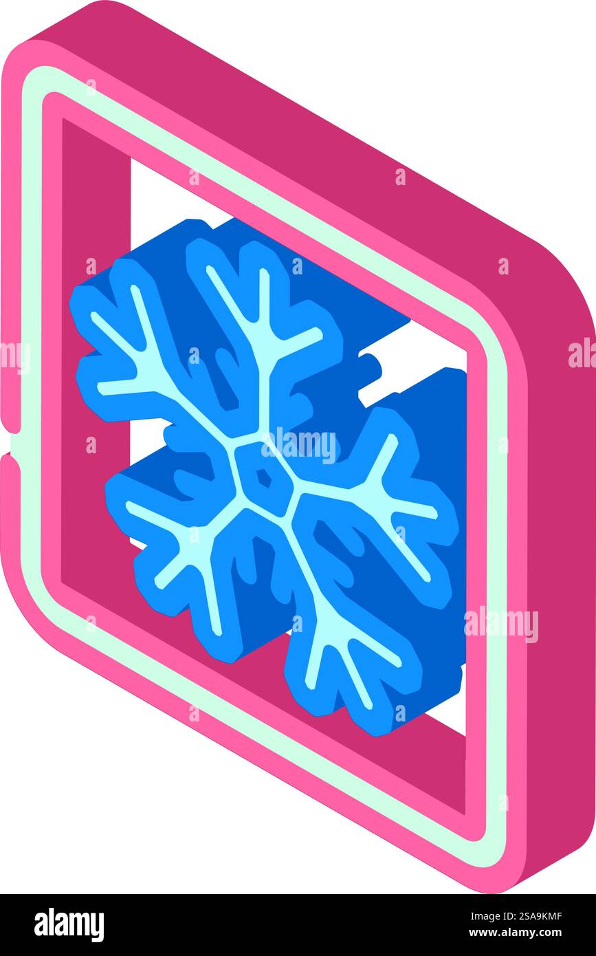 keep refrigerated product label warning isometric icon vector. keep ...