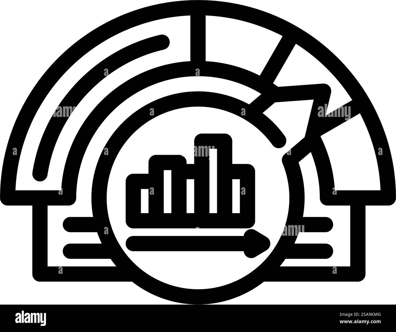 performance measurement business process line icon vector. performance ...
