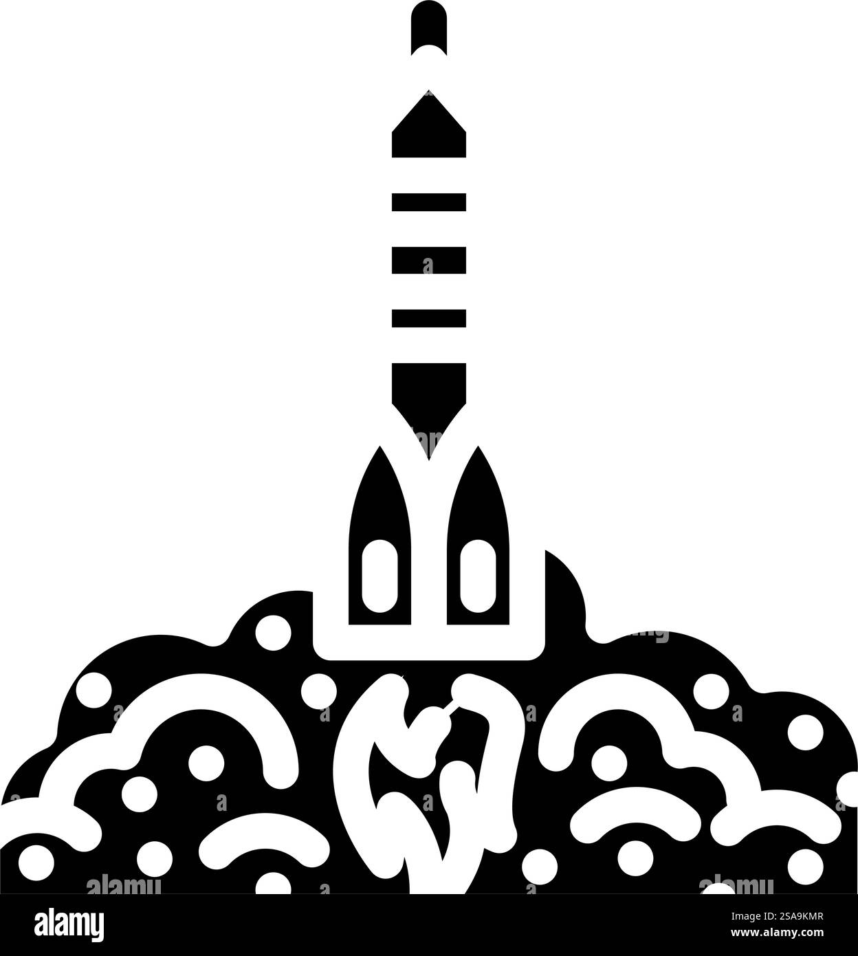 rocket ship progress glyph icon vector. rocket ship progress sign. isolated symbol illustration ...
