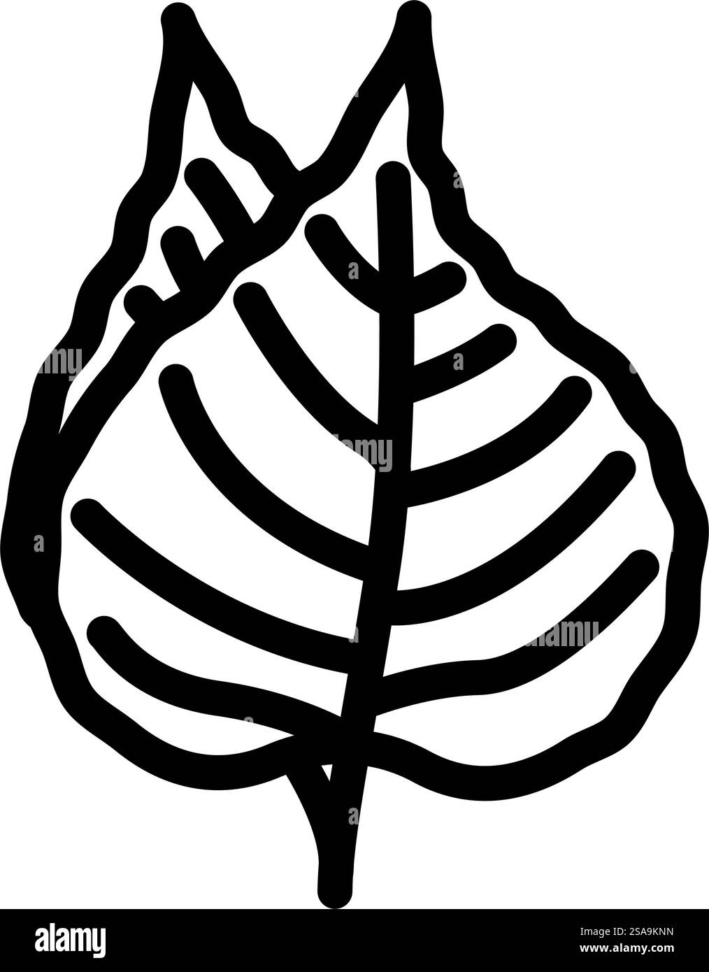 bodhi leaf buddhism line icon vector. bodhi leaf buddhism sign ...