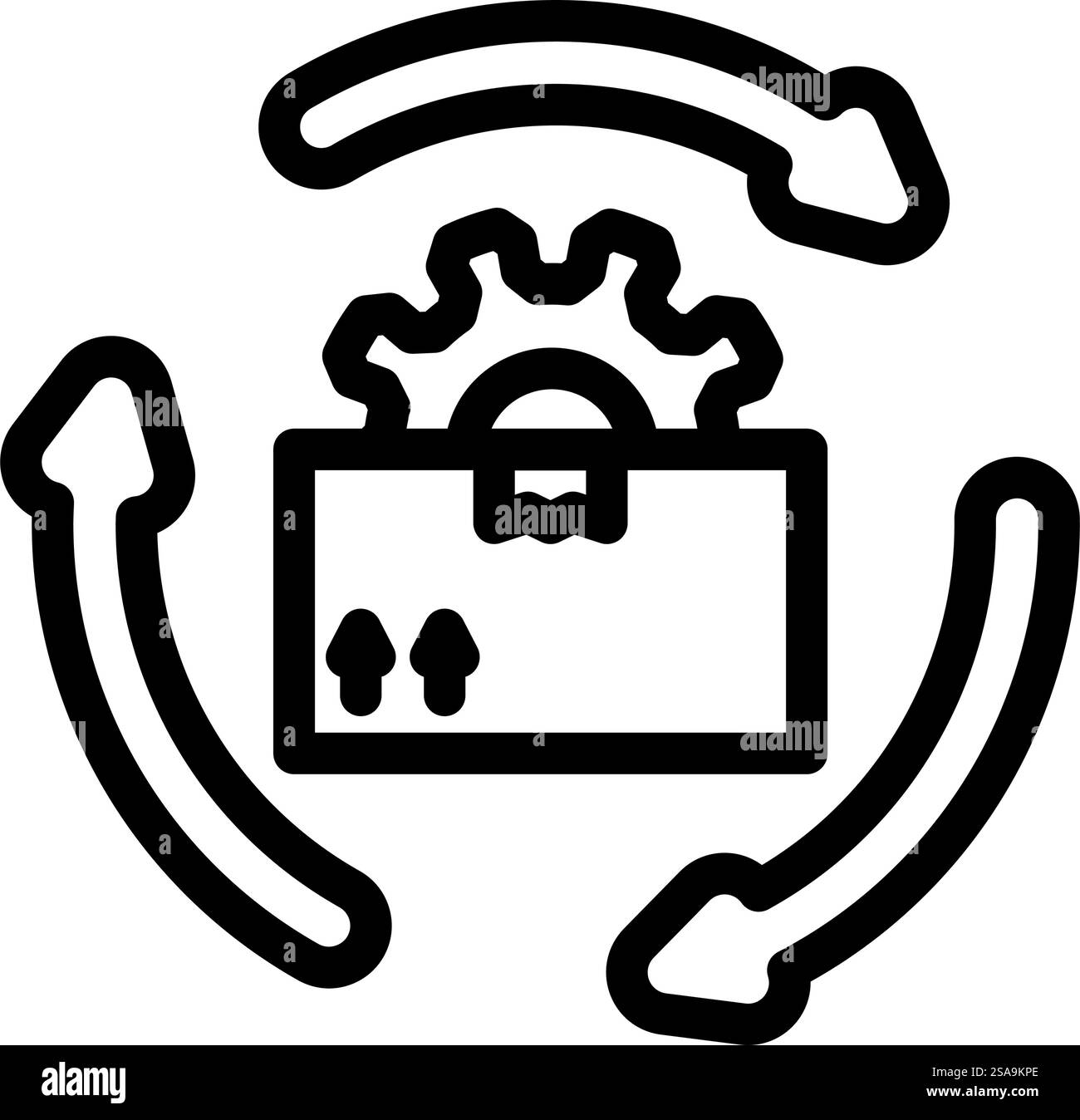 inventory management business process line icon vector. inventory management business process ...