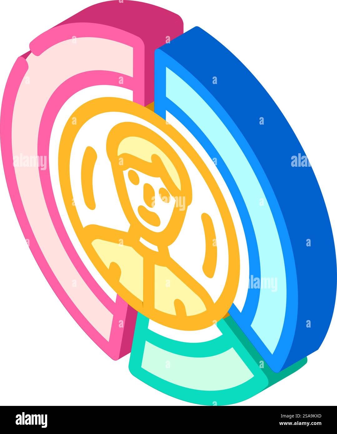 Customer Segmentation Business Process Isometric Icon Vector Customer Segmentation Business