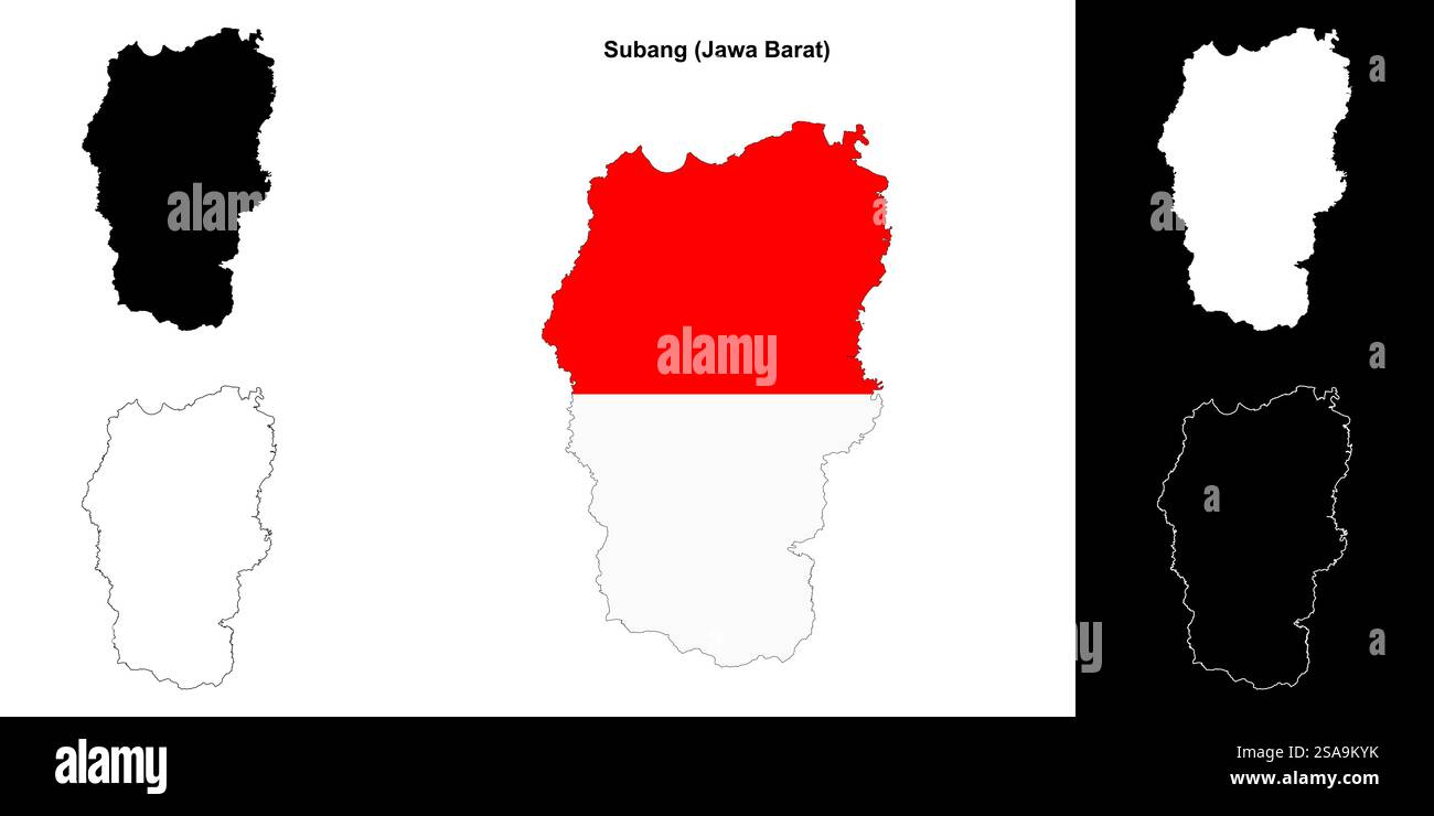 Subang blank outline map set Stock Vector Image & Art - Alamy