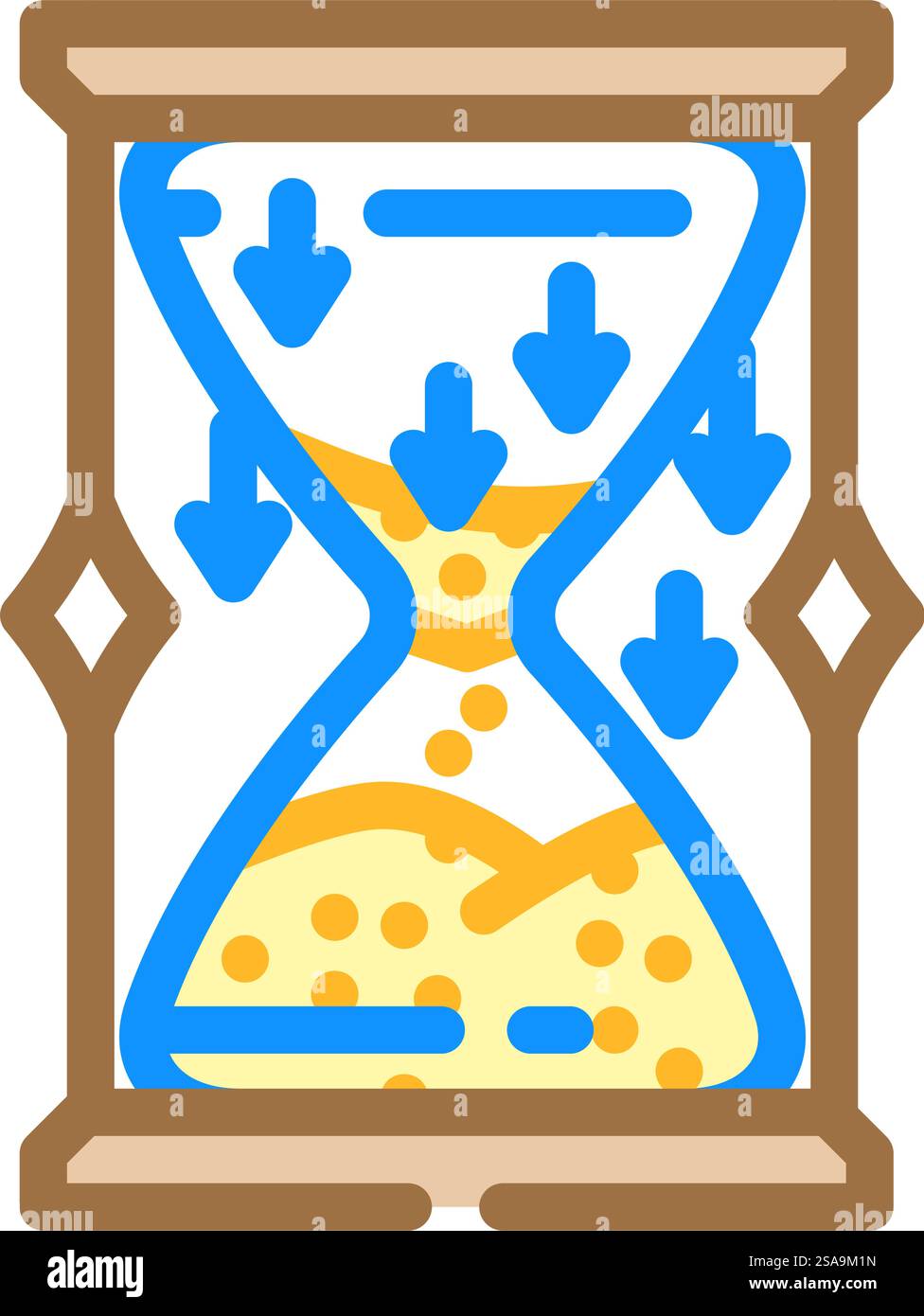 hourglass progress color icon vector. hourglass progress sign. isolated ...