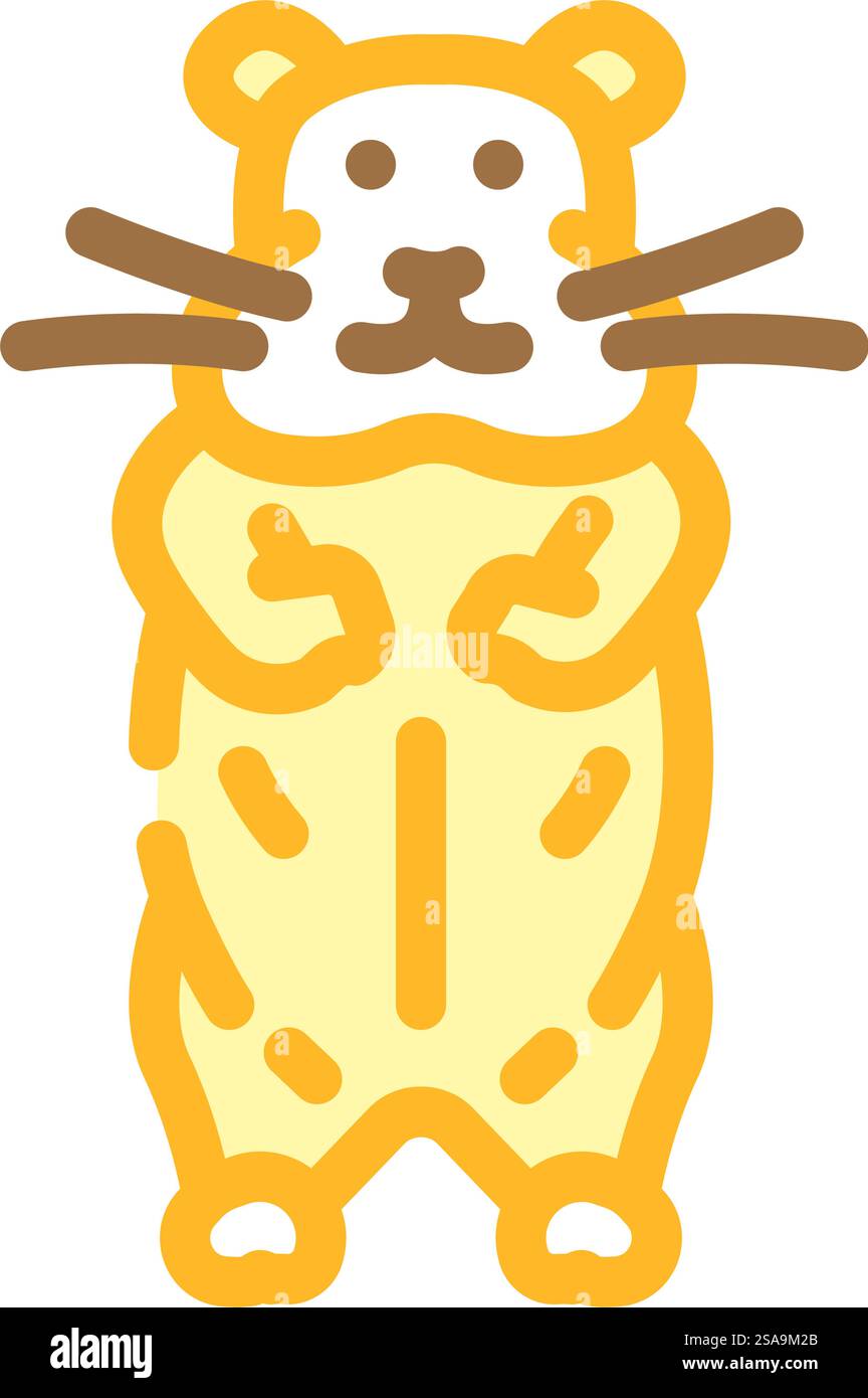 hamster standing pet color icon vector. hamster standing pet sign ...