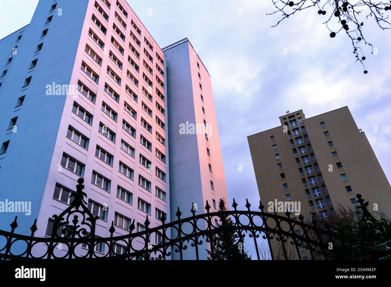 The "three equal" buildings in Leipzig. Three identical high-rise ...