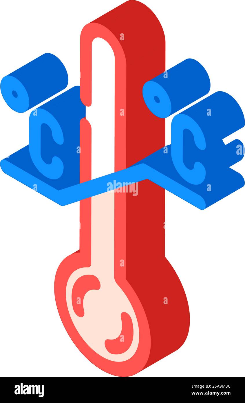 temperature sensitive product label warning isometric icon vector ...