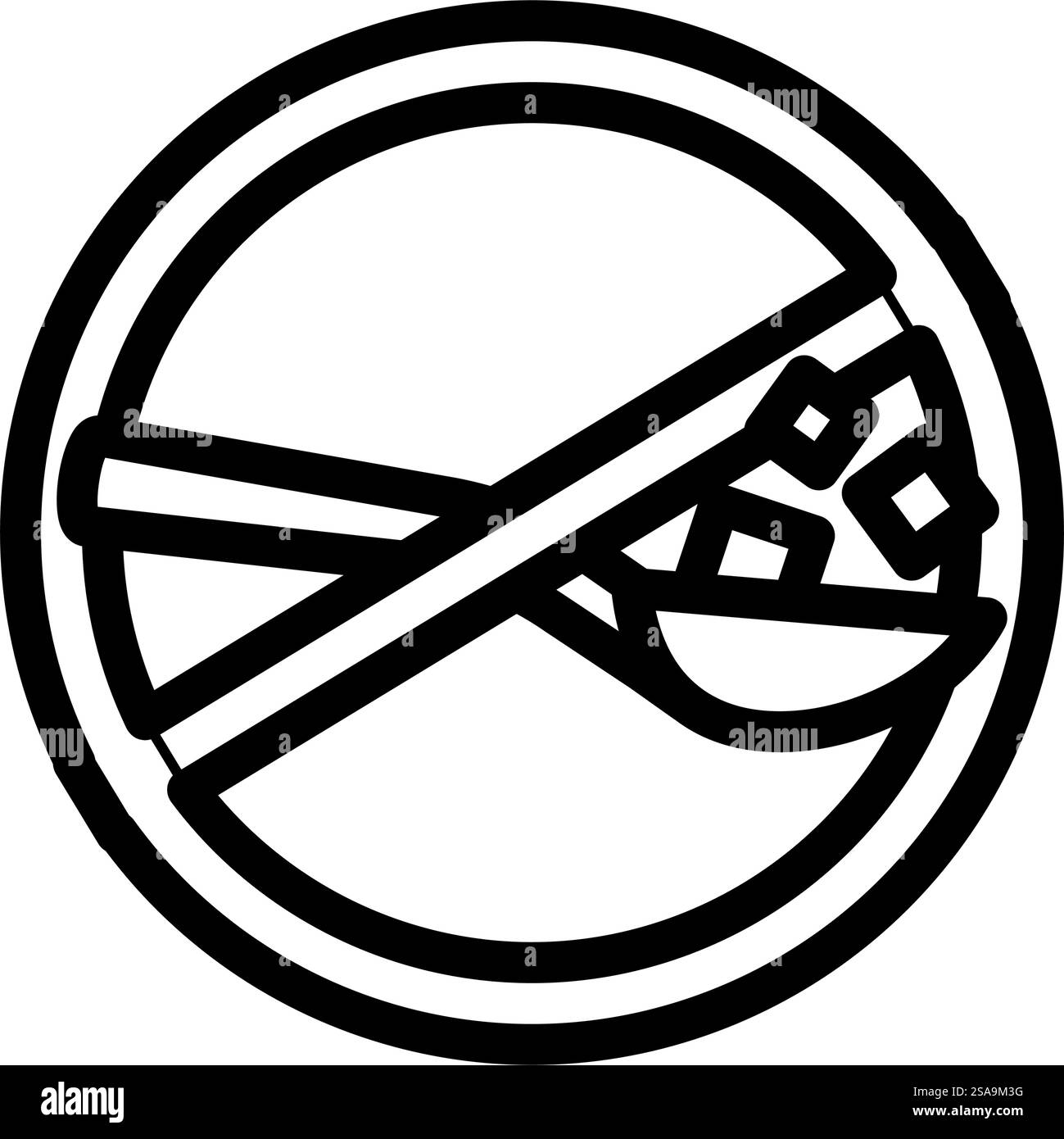 sugar free product label warning line icon vector. sugar free product ...
