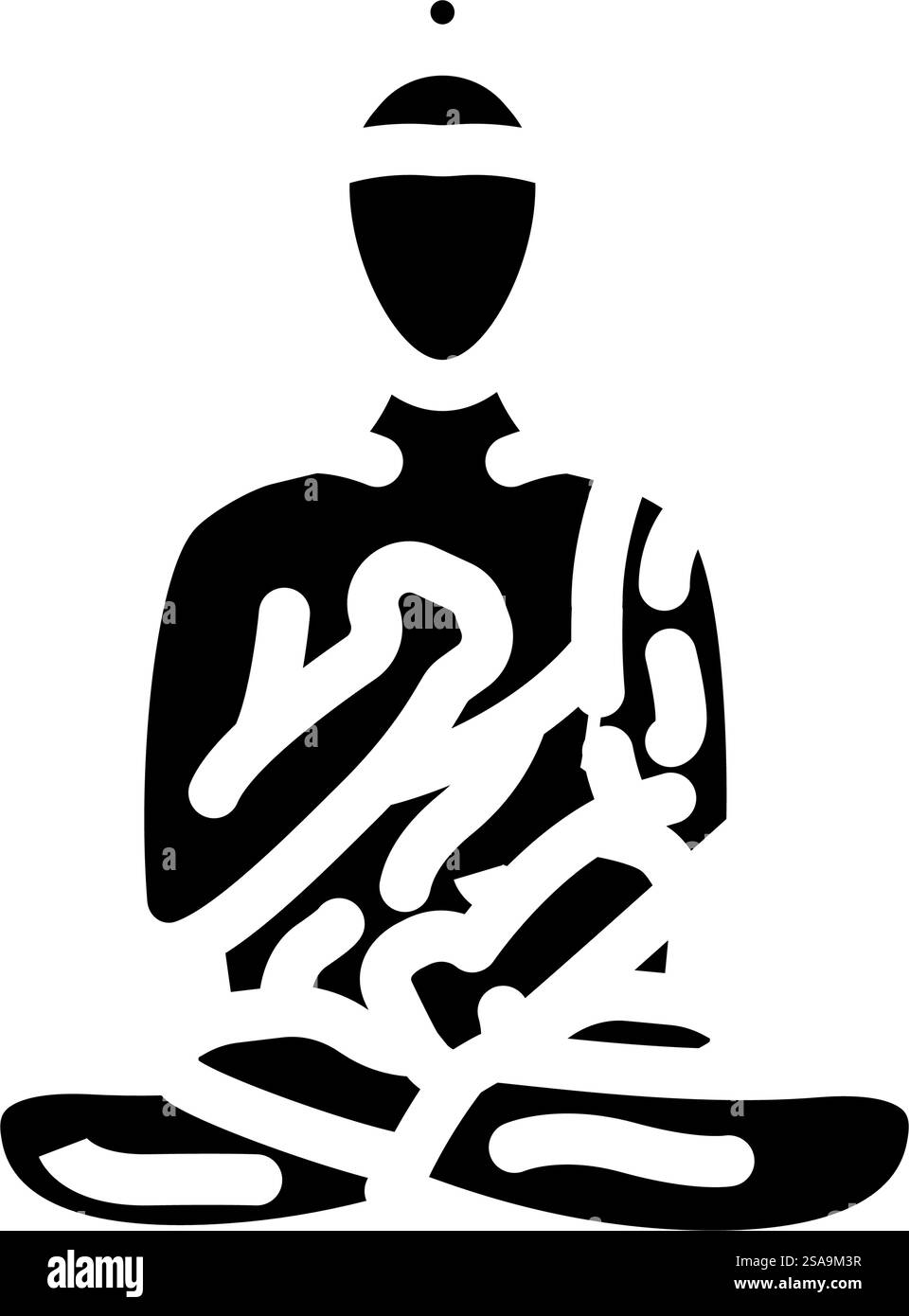 bodhisattva buddhism glyph icon vector. bodhisattva buddhism sign ...