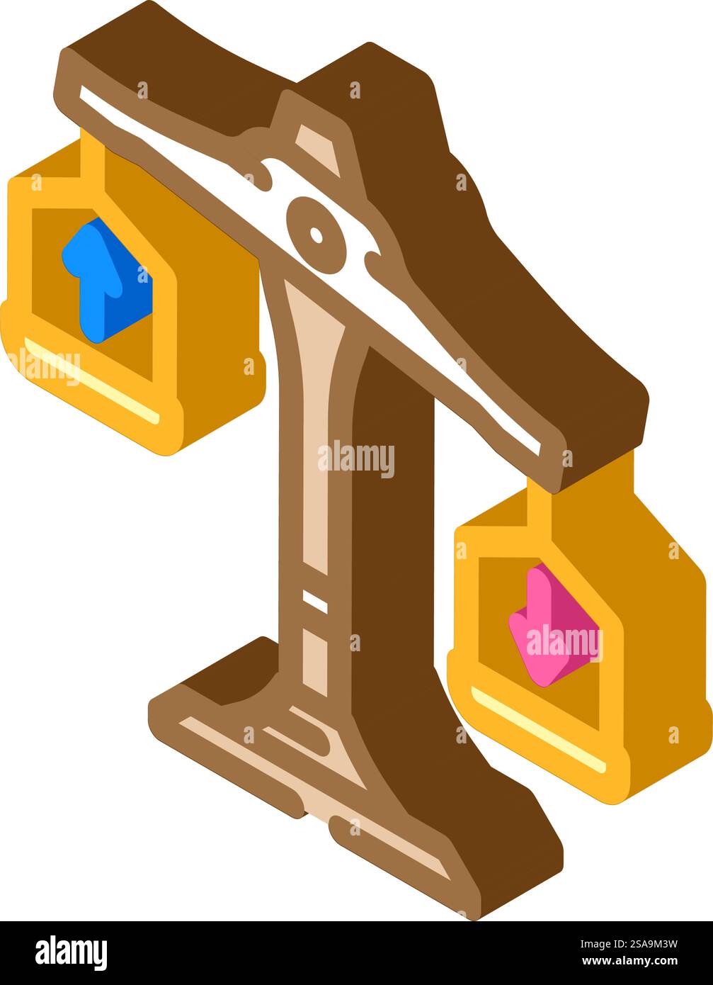 scales tipping favor progress isometric icon vector. scales tipping ...