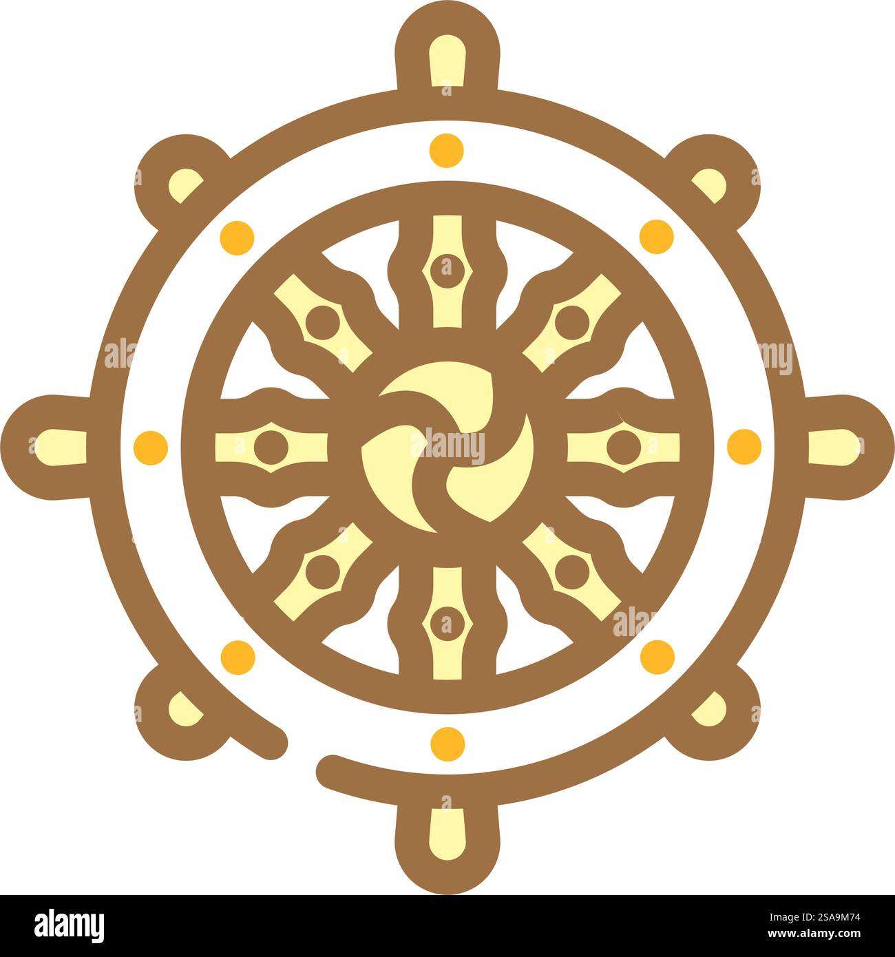 dharma wheel dharmachakra color icon vector. dharma wheel dharmachakra ...