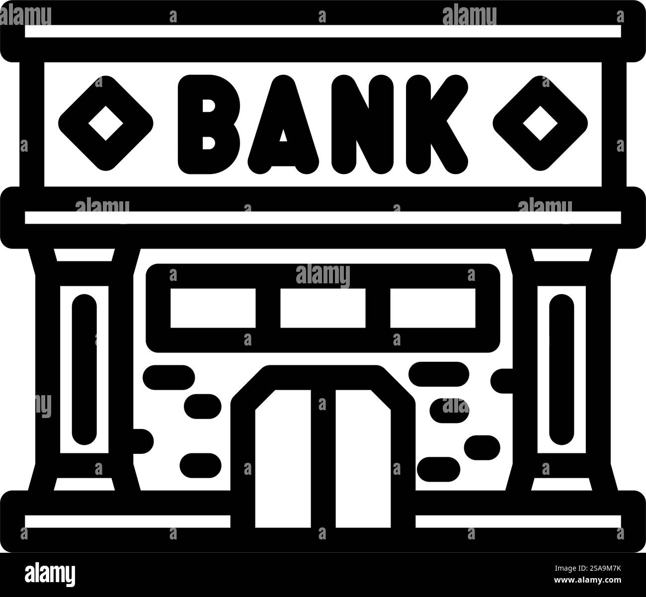 credit bank building line icon vector. credit bank building sign ...