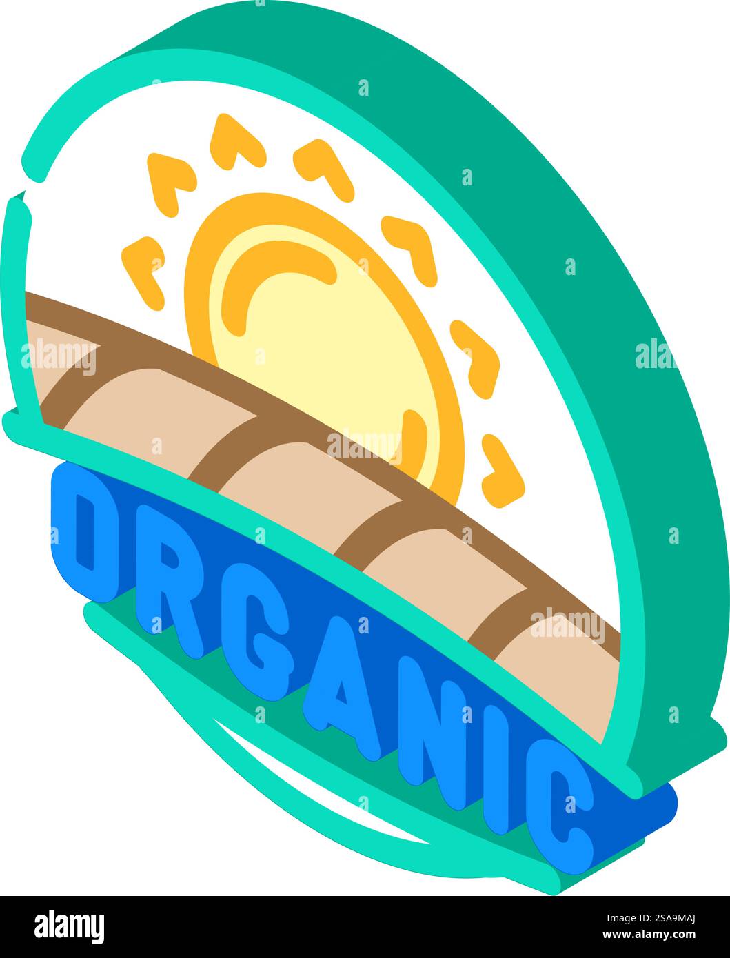 organic product label warning isometric icon vector. organic product ...