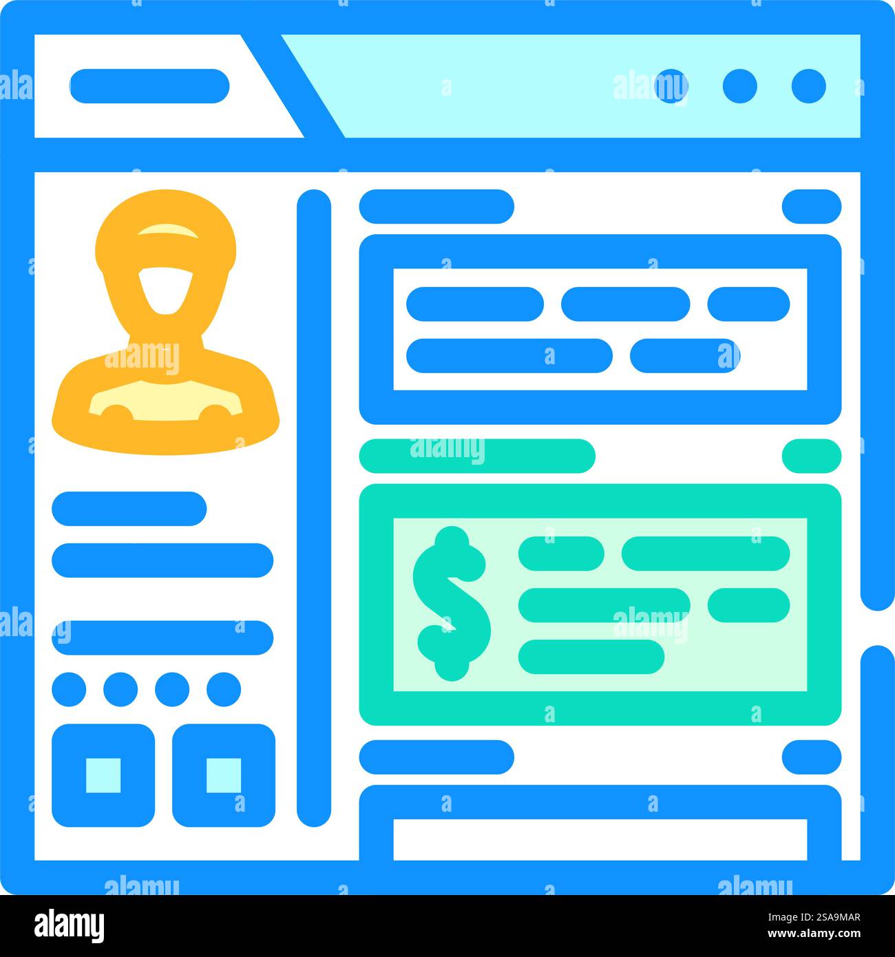 blog monetization color icon vector. blog monetization sign. isolated ...