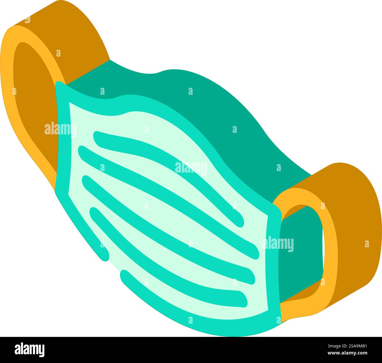surgical mask ppe protective equipment isometric icon vector. surgical ...