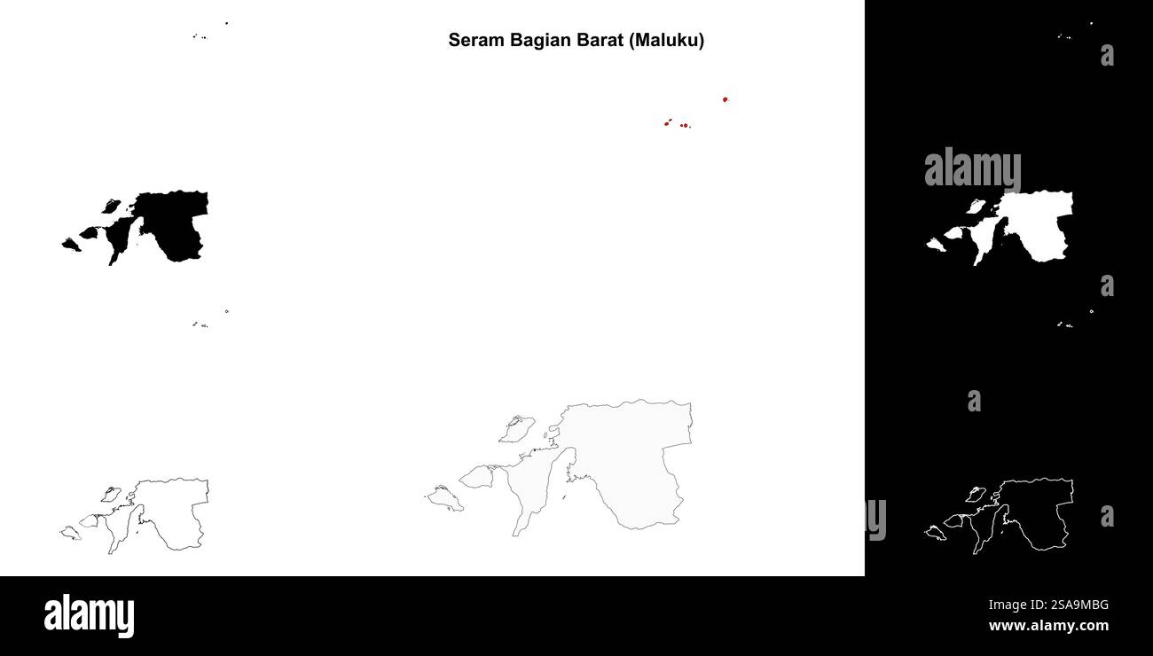 Seram Bagian Barat blank outline map set Stock Vector Image & Art - Alamy