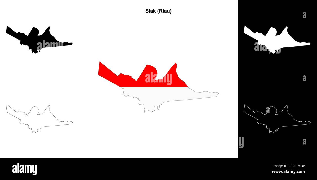 Siak blank outline map set Stock Vector Image & Art - Alamy