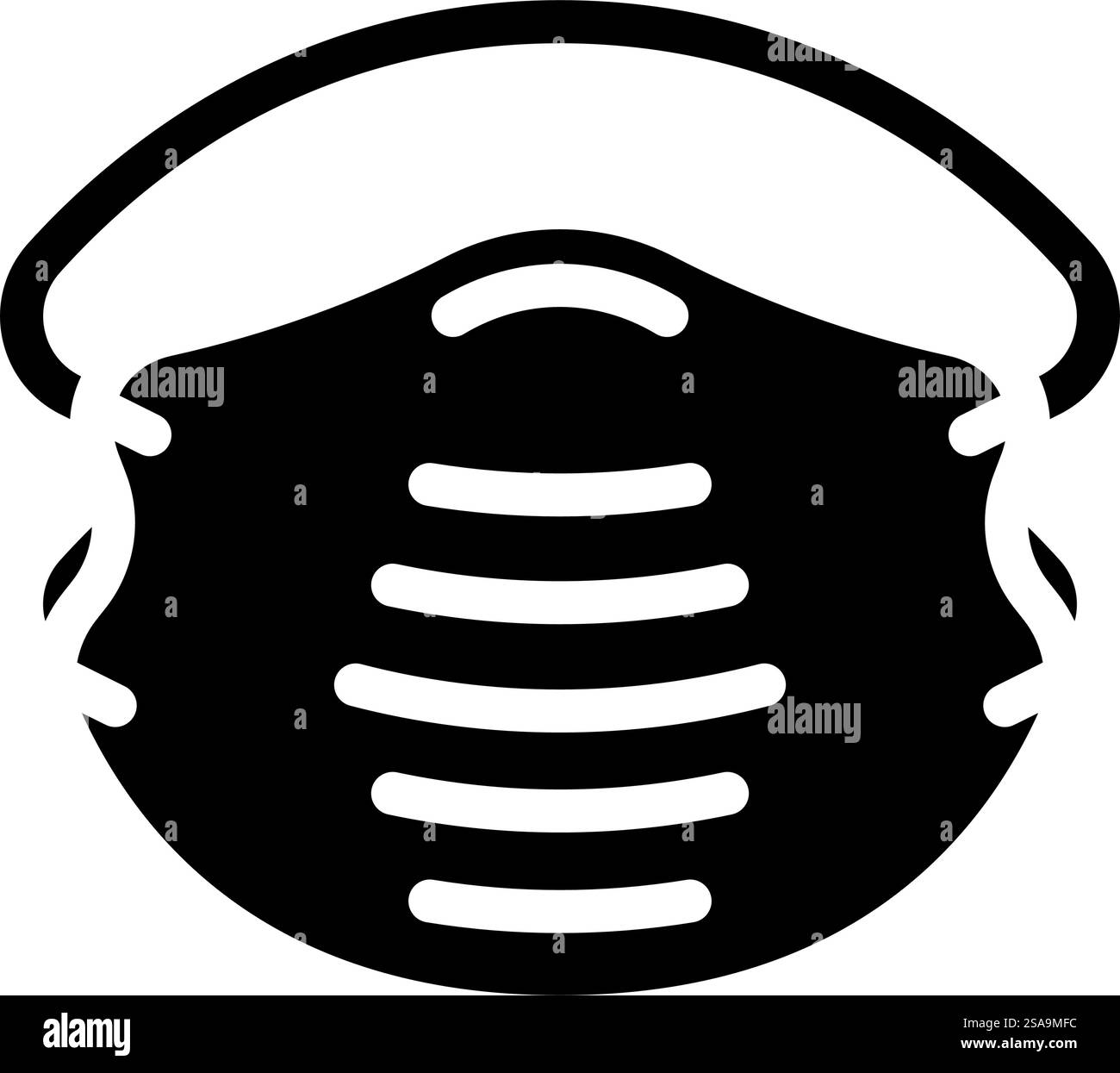 n95 mask ppe protective equipment glyph icon vector. n95 mask ppe ...