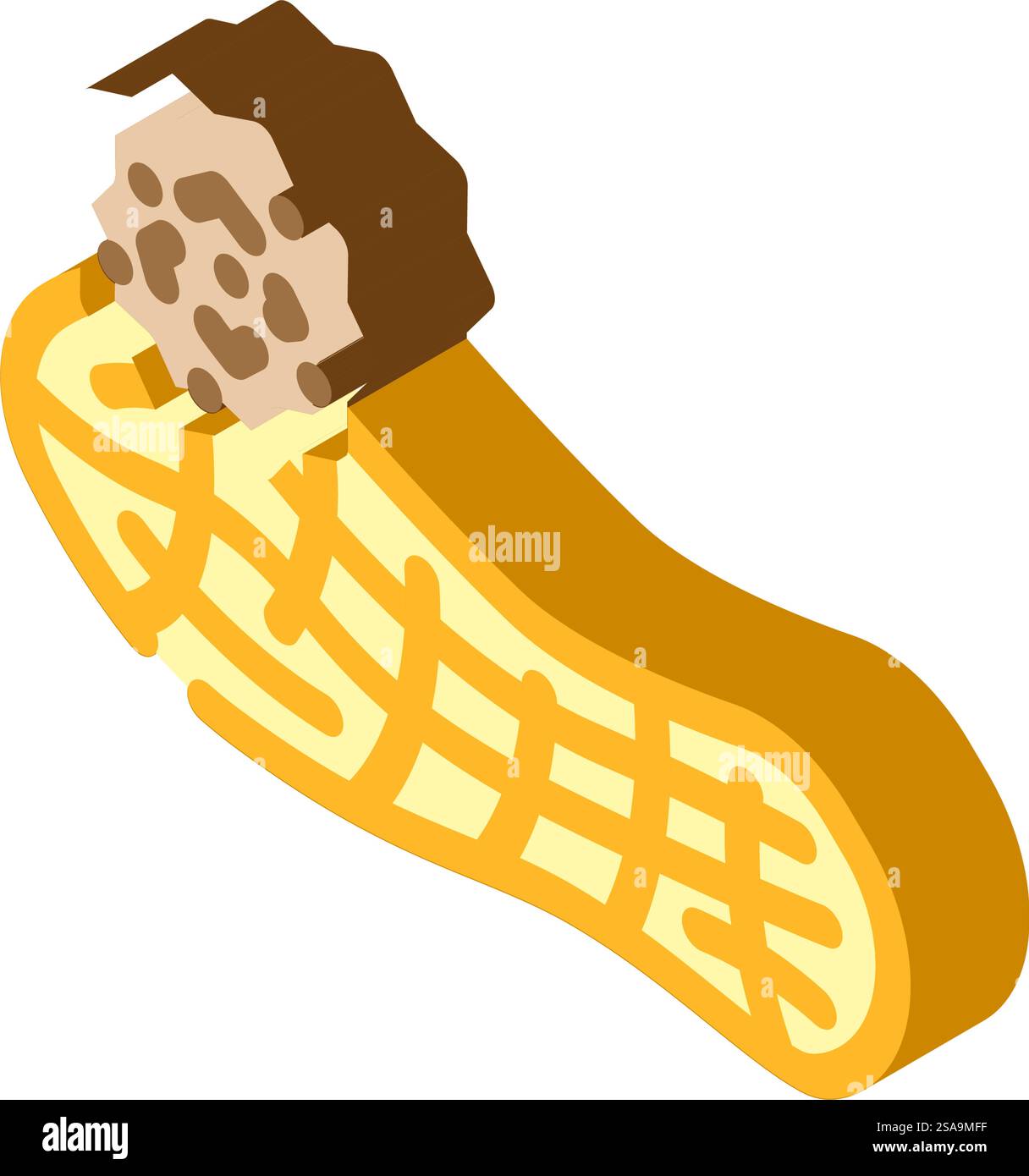 peanuts allergen free product food isometric icon vector. peanuts ...