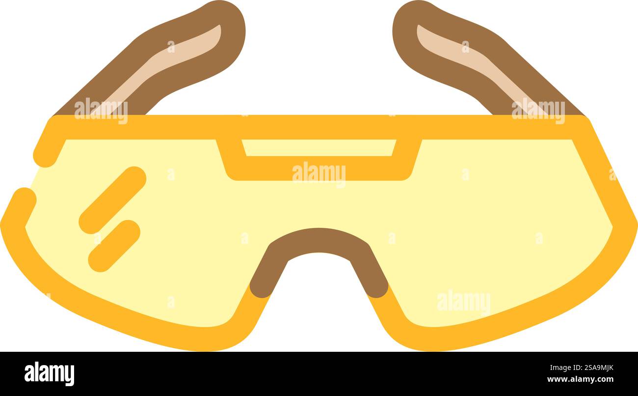 safety glasses ppe protective equipment color icon vector. safety ...