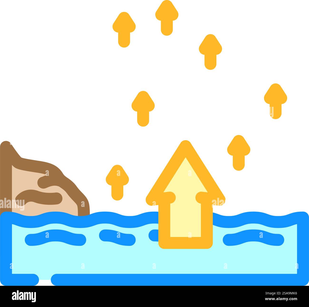 rising tide progress color icon vector. rising tide progress sign ...