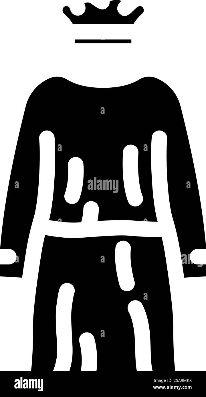 isolation gown ppe protective equipment glyph icon vector. isolation ...