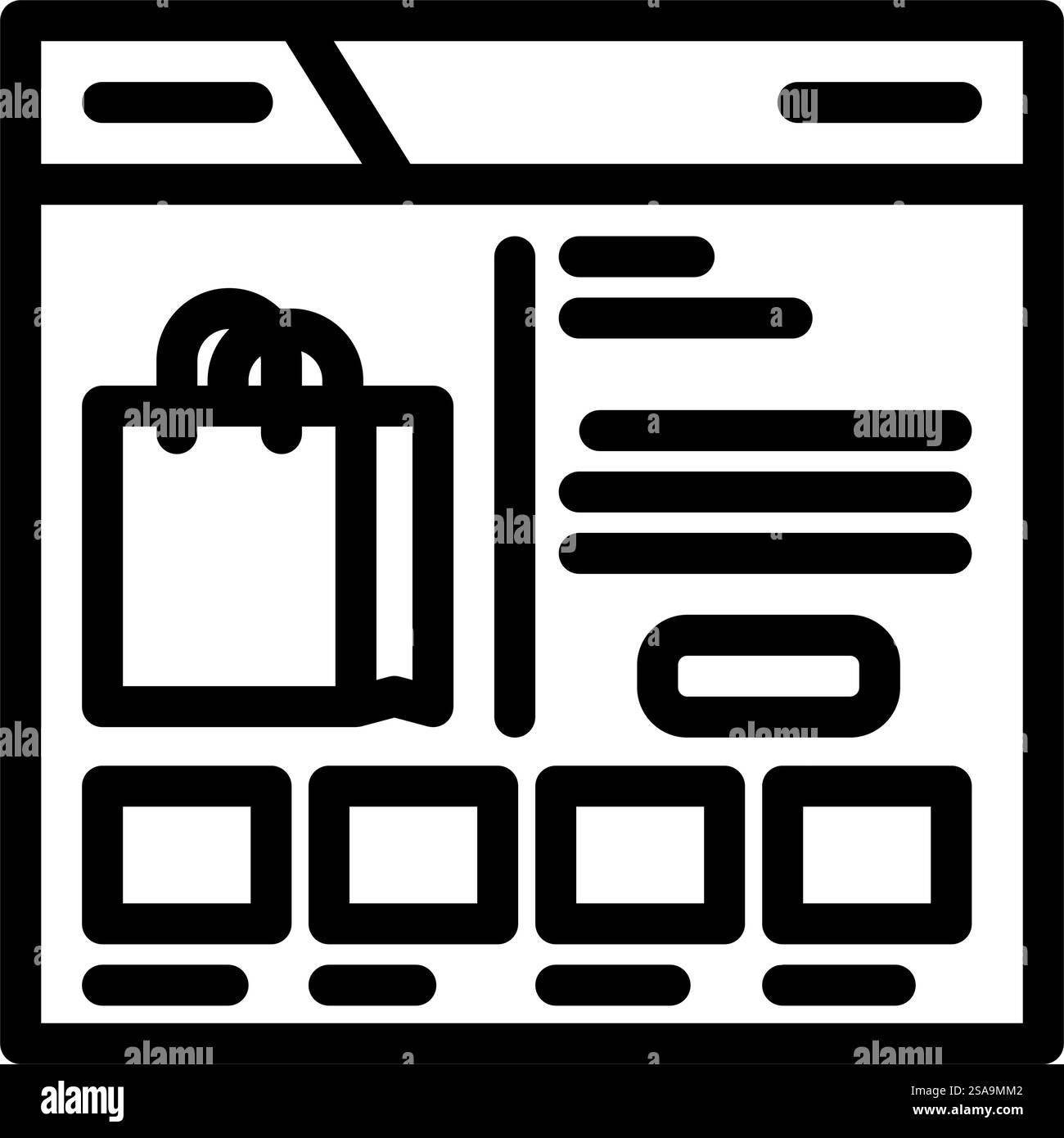 e commerce platform line icon vector. e commerce platform sign ...