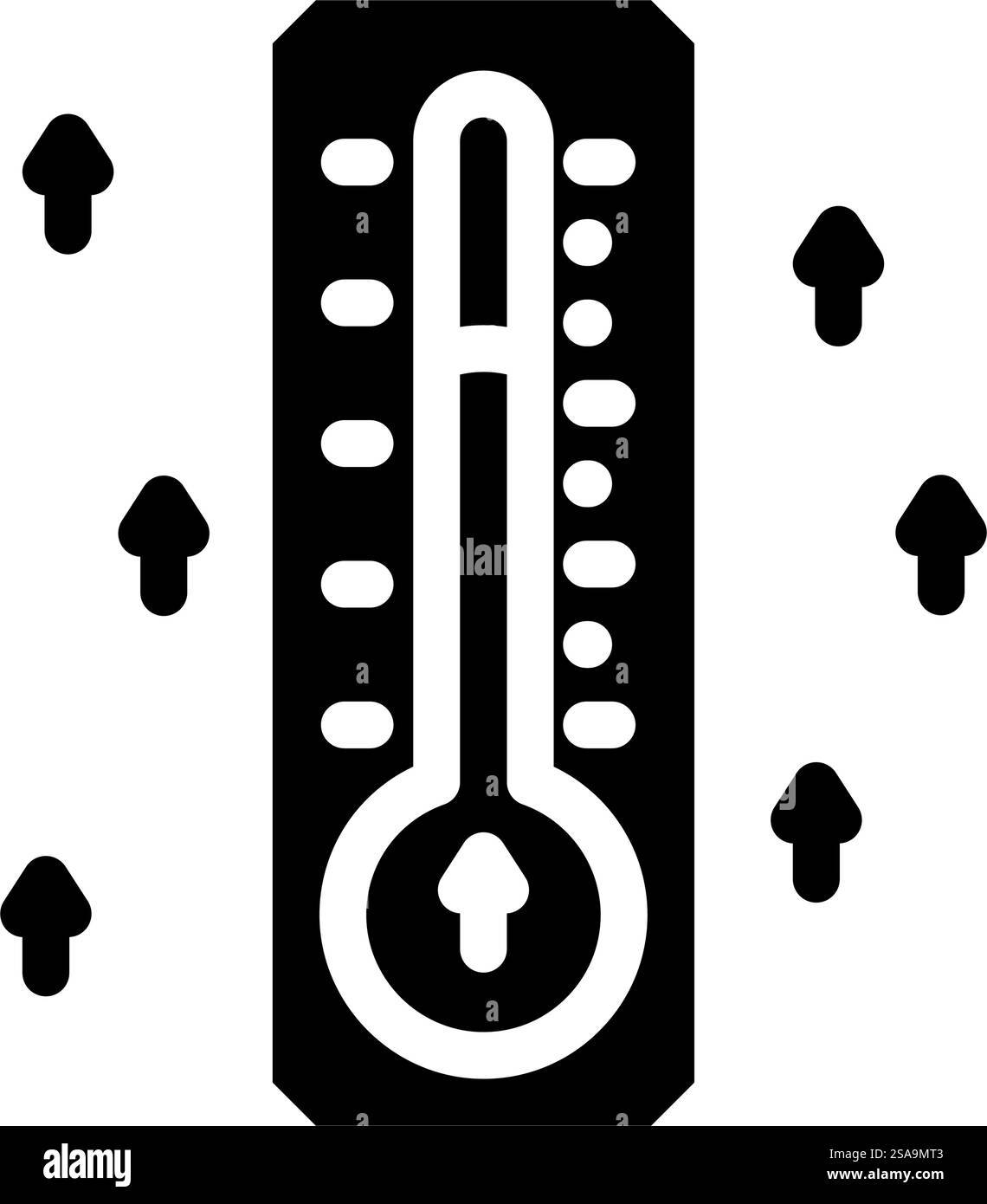 rising temperature gauge progress glyph icon vector. rising temperature ...