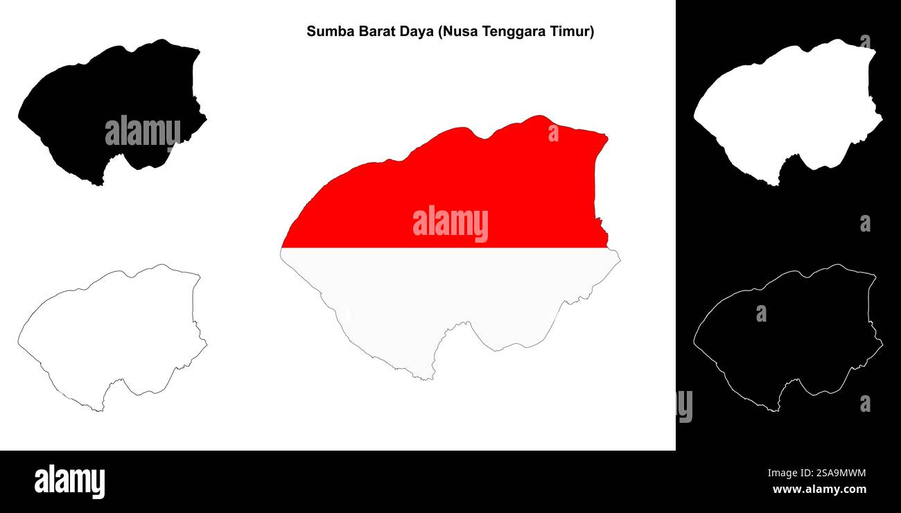 Map of sumba barat daya Stock Vector Images - Alamy