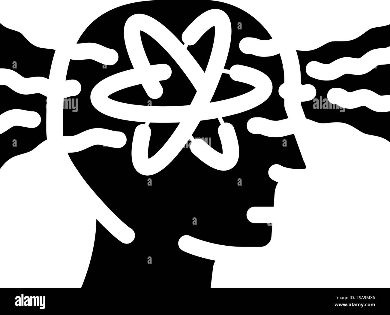 consciousness unsolved mystery glyph icon vector. consciousness ...