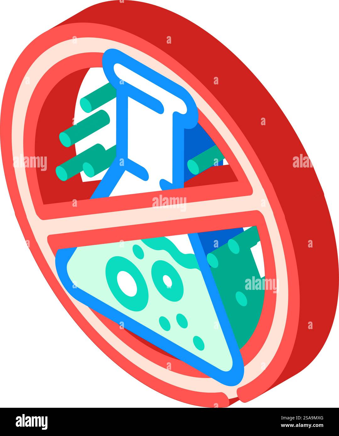 no preservatives product label warning isometric icon vector. no ...