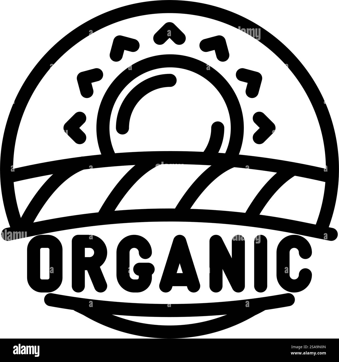 organic product label warning line icon vector. organic product label ...