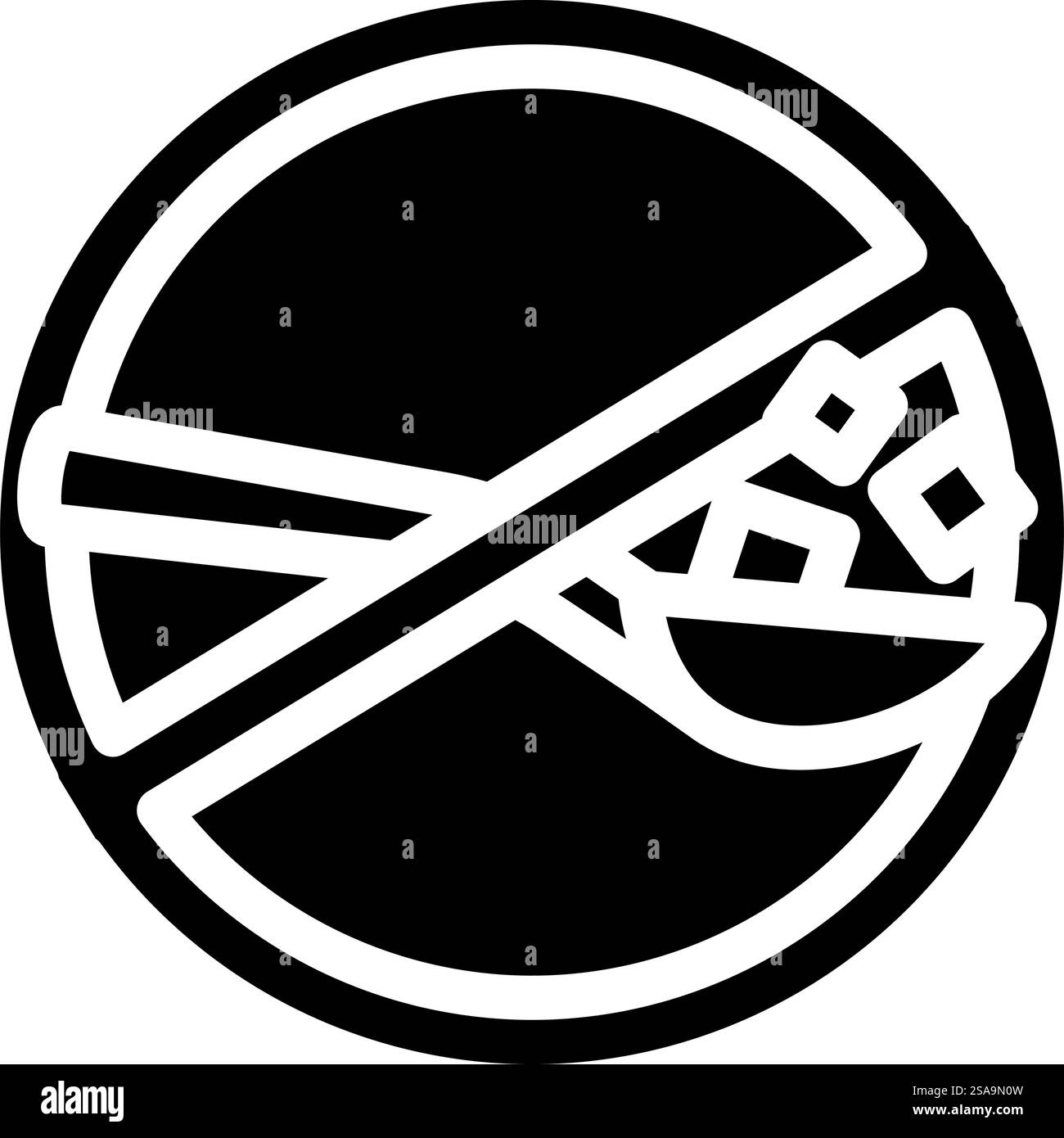 sugar free product label warning glyph icon vector. sugar free product ...