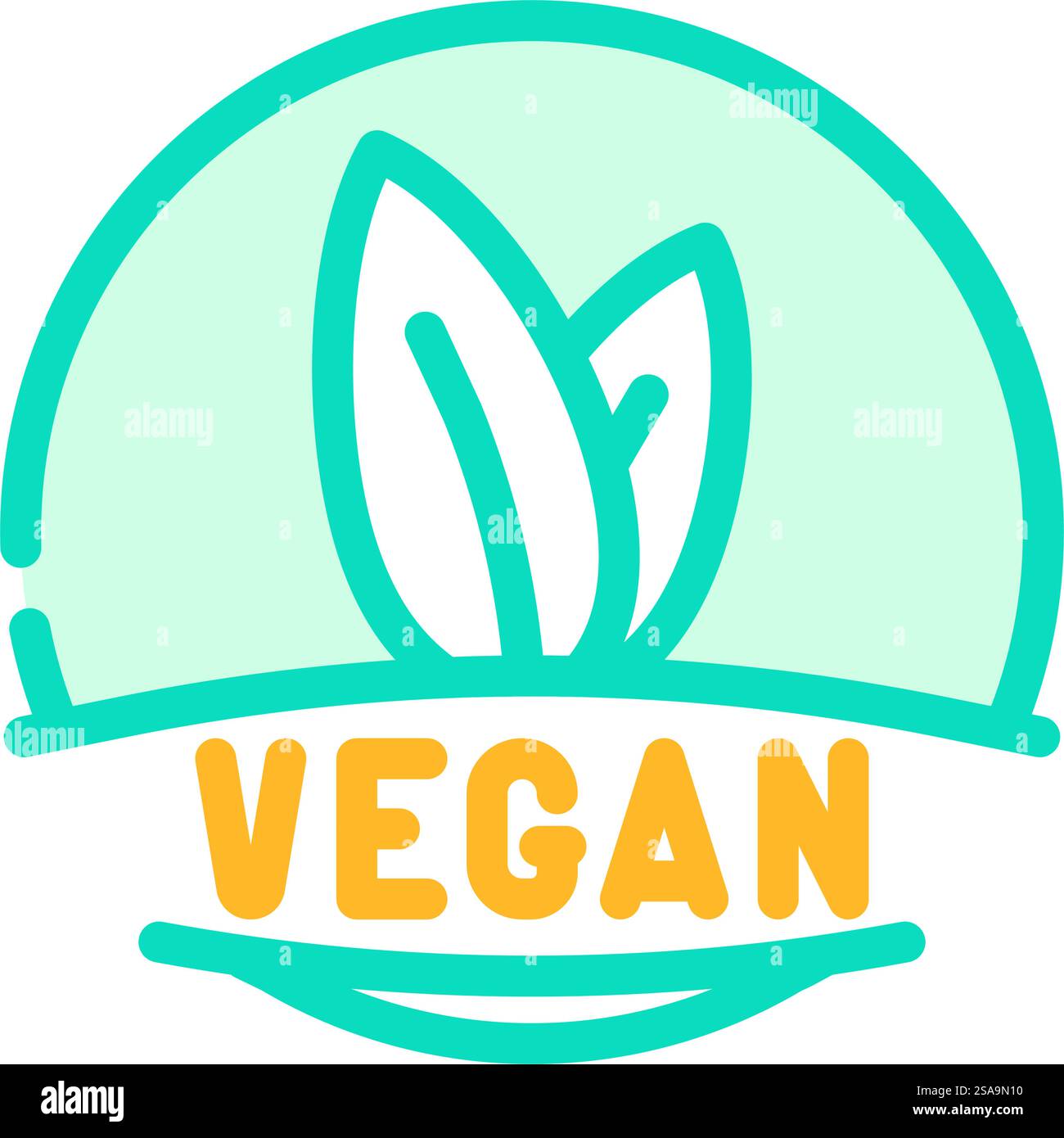 vegan product label warning color icon vector. vegan product label ...