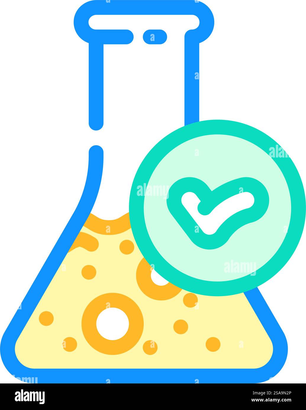 lab verified label product caution color icon vector. lab verified ...