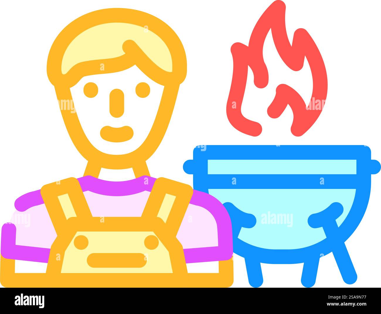 grill master restaurant chef color icon vector. grill master restaurant ...