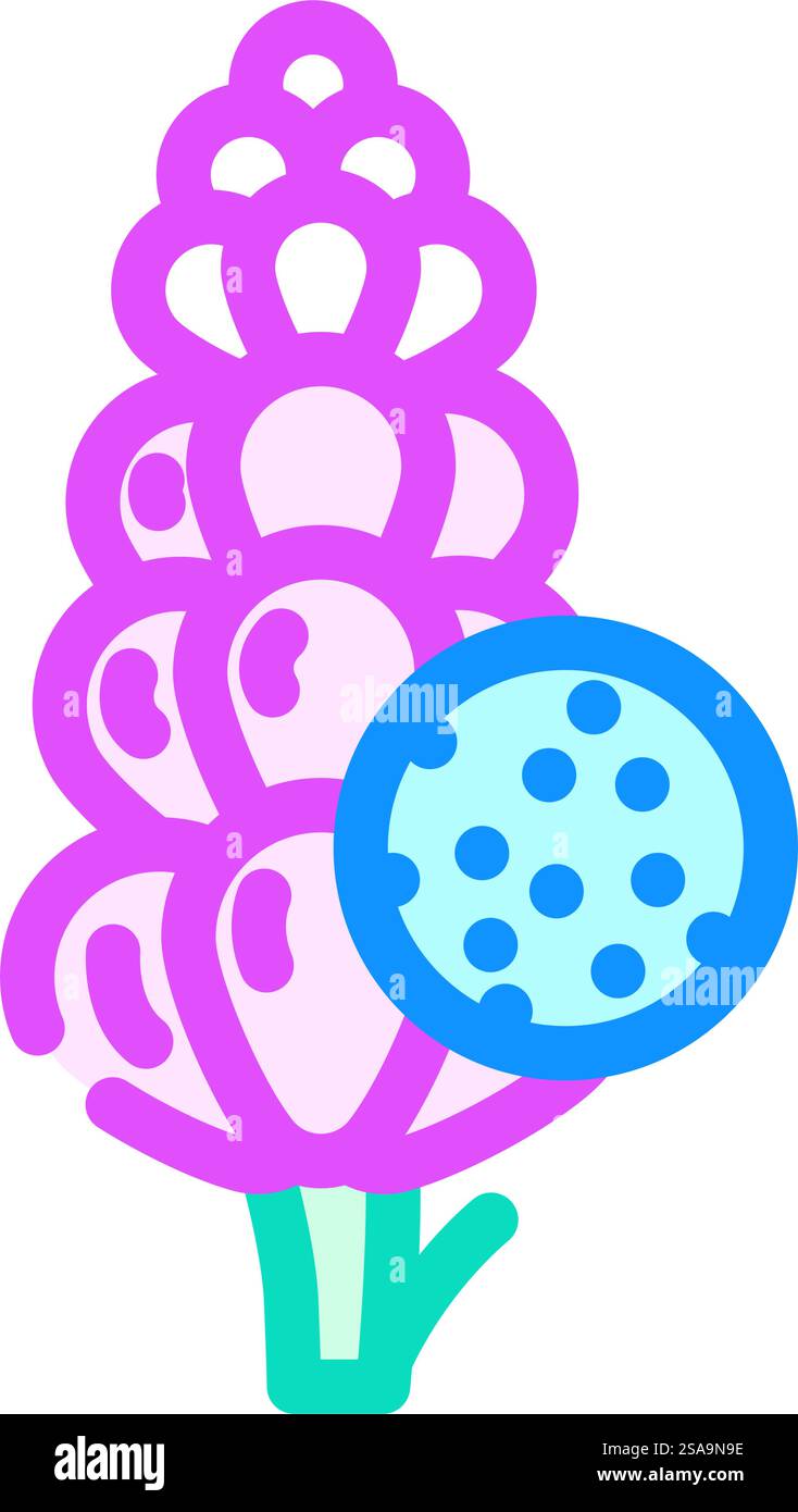 lupin allergen free product food color icon vector. lupin allergen free ...