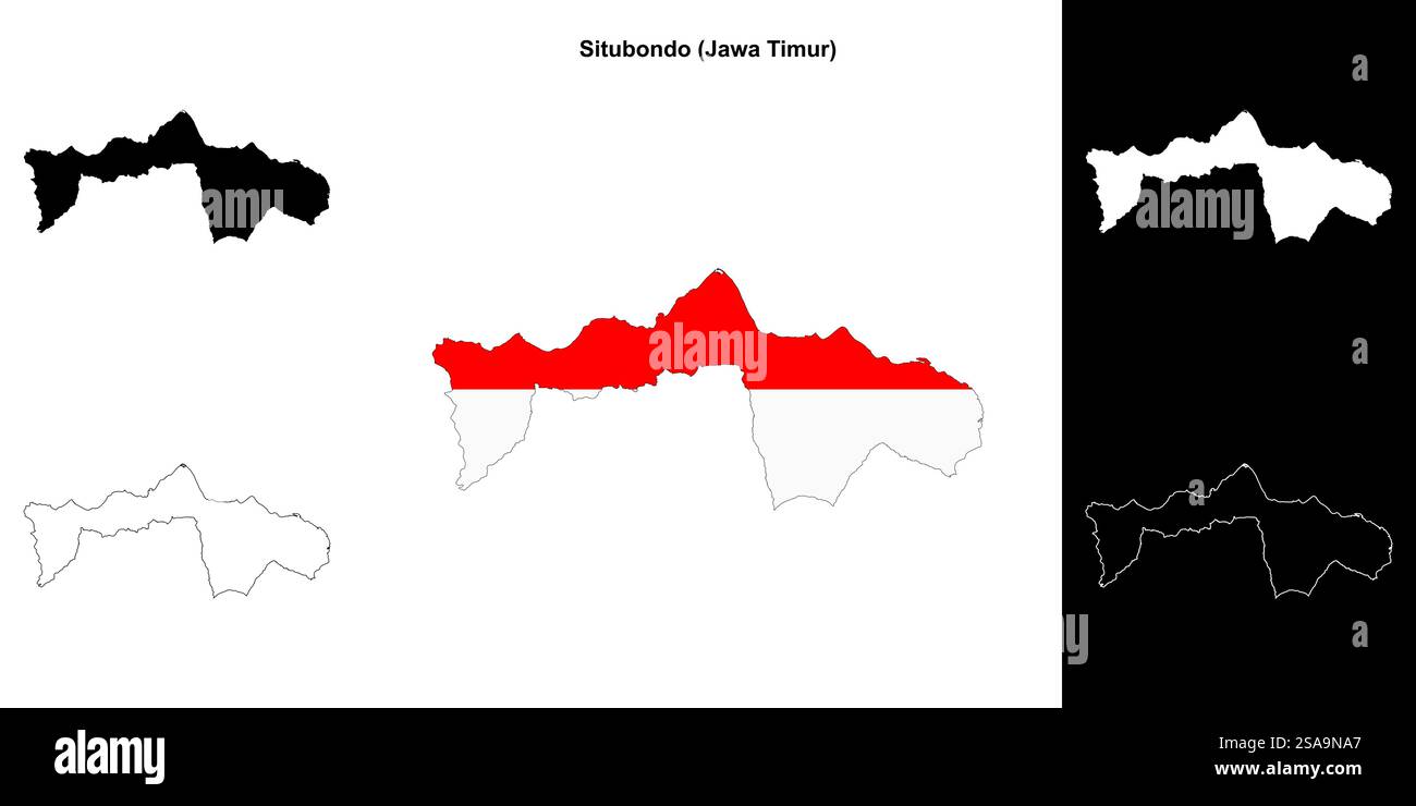 Blank situbondo map hi-res stock photography and images - Alamy