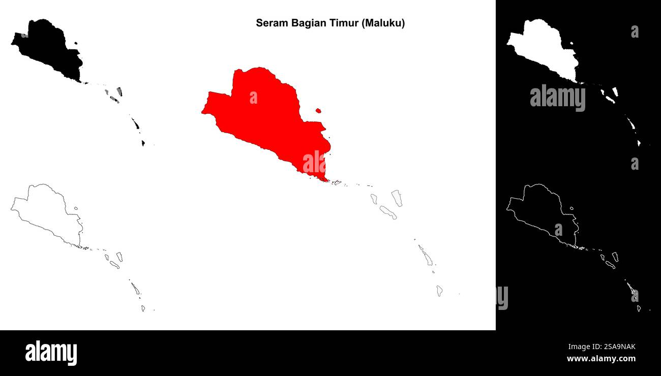 Map of seram bagian timur hi-res stock photography and images - Alamy