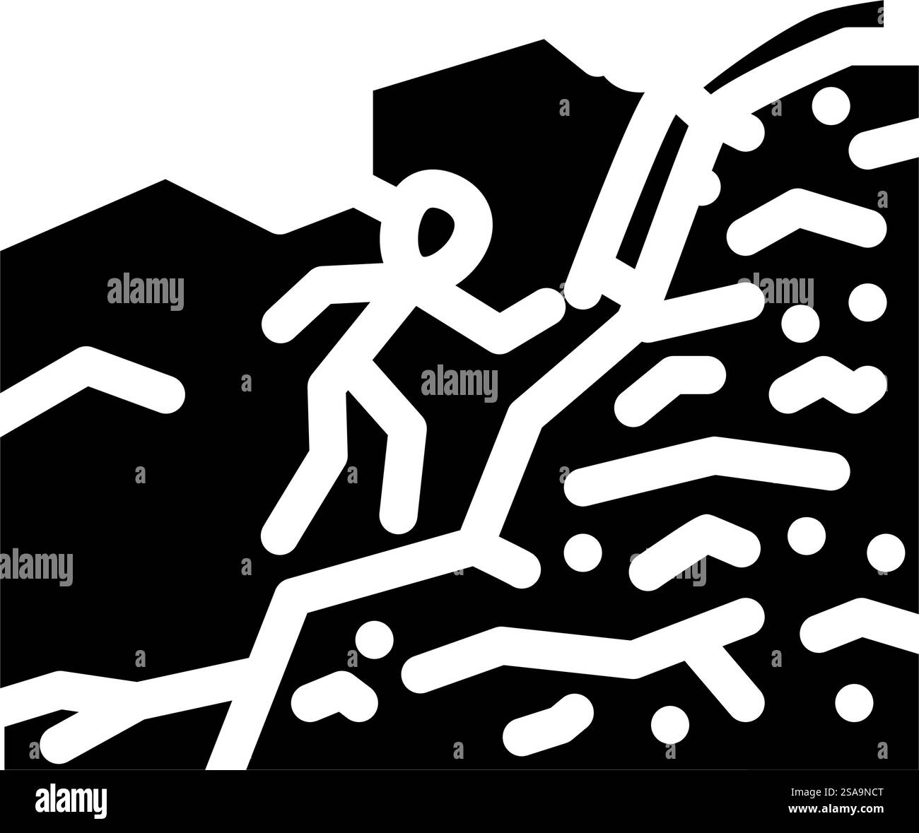 climbing mountain progress glyph icon vector. climbing mountain ...