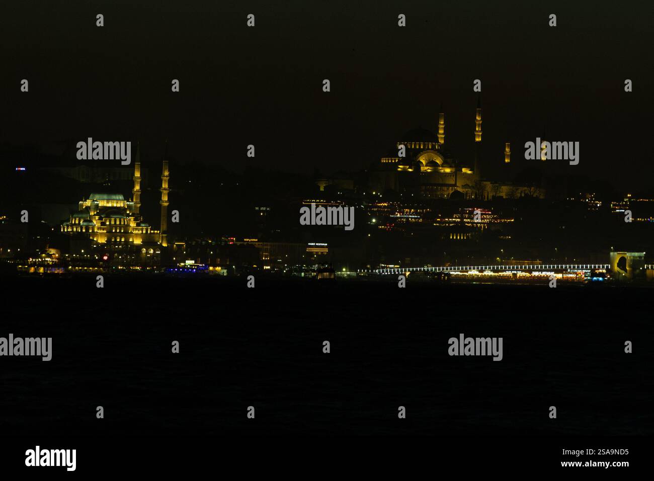 High resolution panoramic photograph capturing Istanbul's historic ...