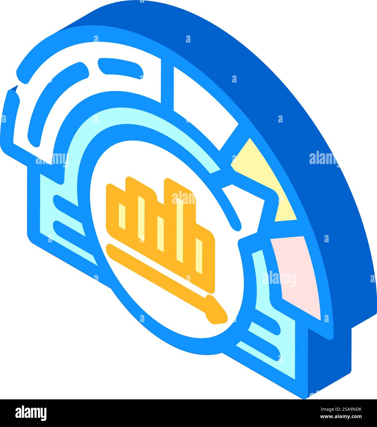 performance measurement business process isometric icon vector. performance measurement business ...