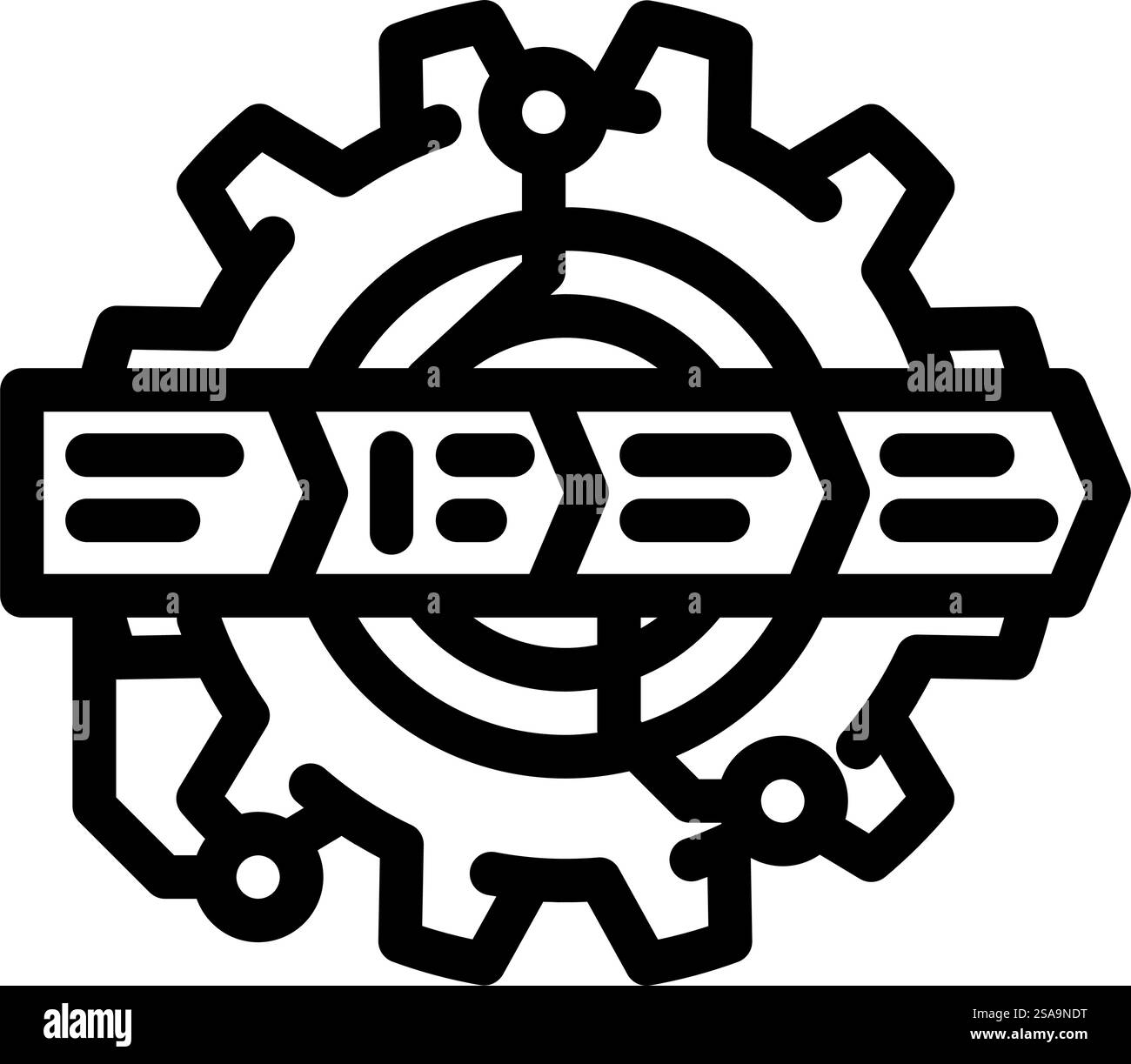 change management business process line icon vector. change management ...
