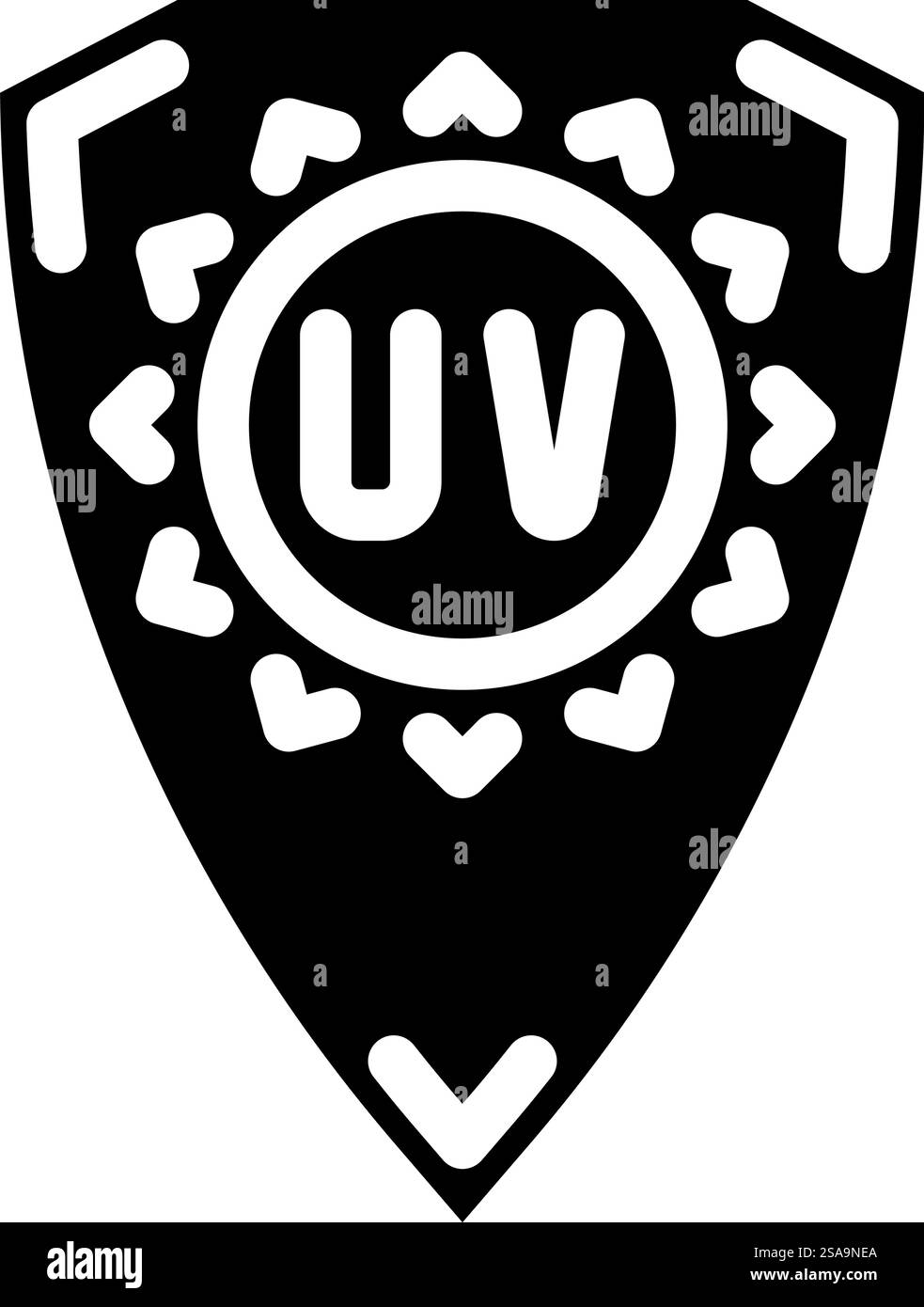 uv protection product label warning glyph icon vector. uv protection ...