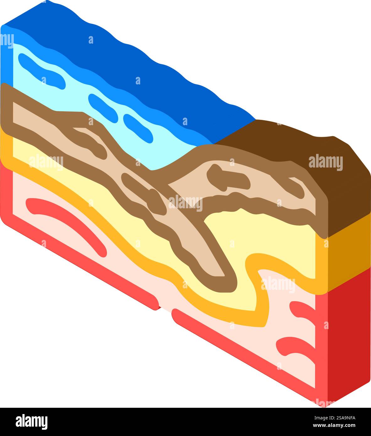 plate tectonics unsolved mystery isometric icon vector. plate tectonics ...
