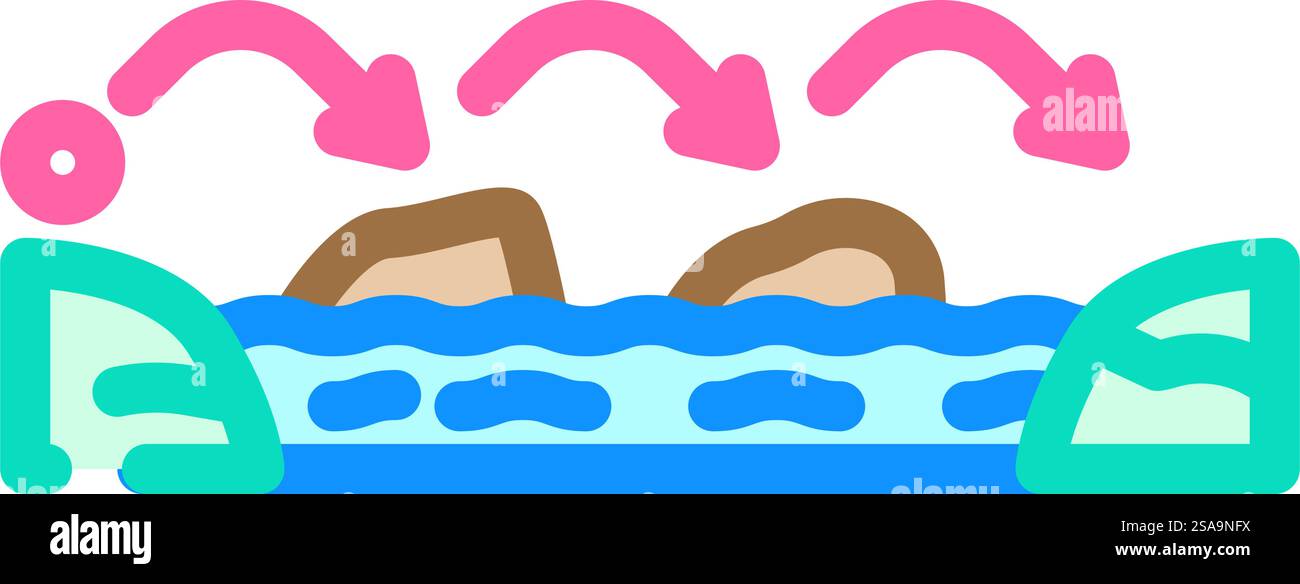 stepping stones progress color icon vector. stepping stones progress ...