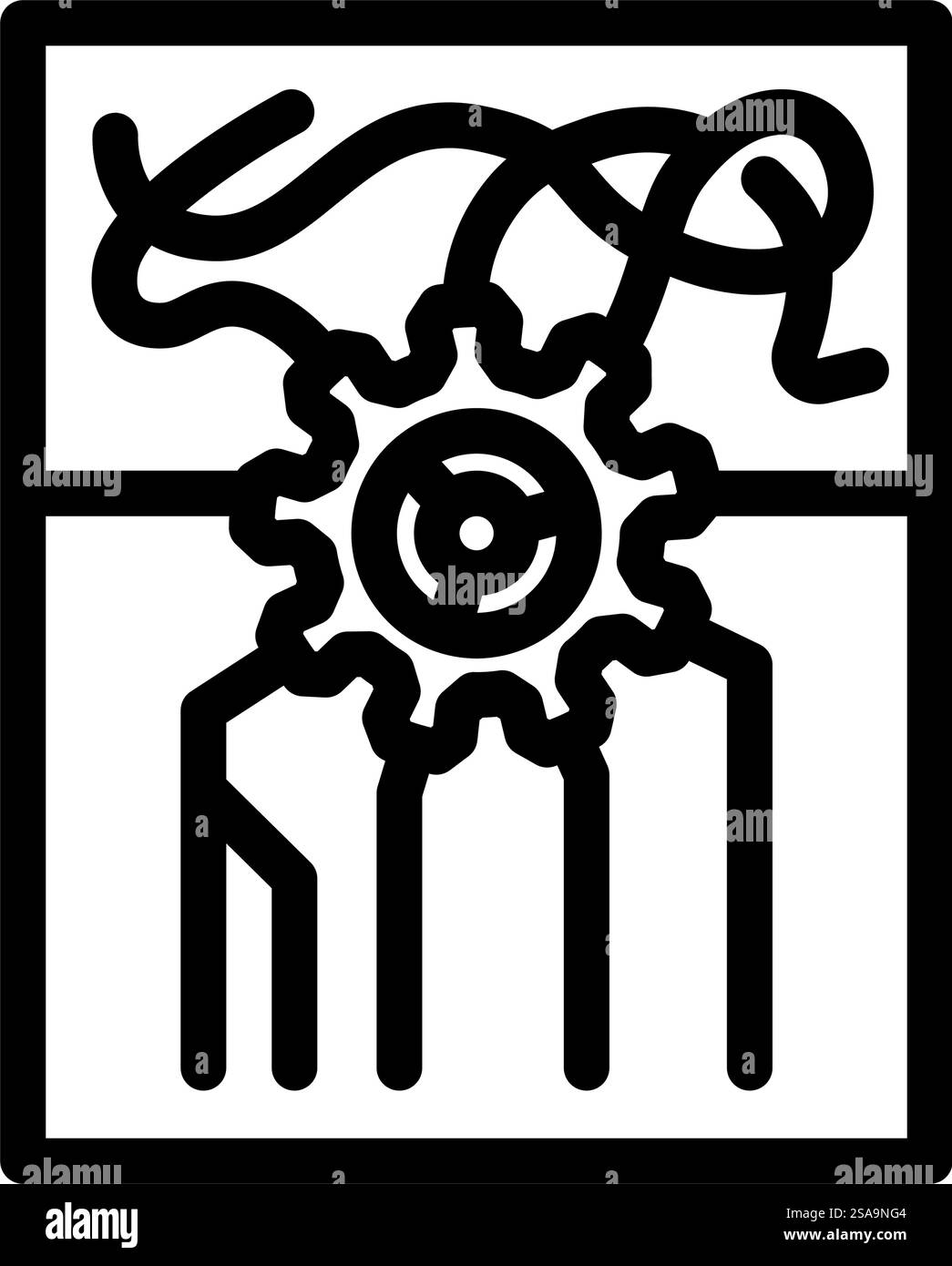 standardization business process line icon vector. standardization ...